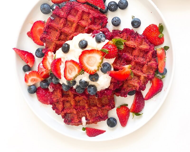 Pink Waffles – Happy Healthy You