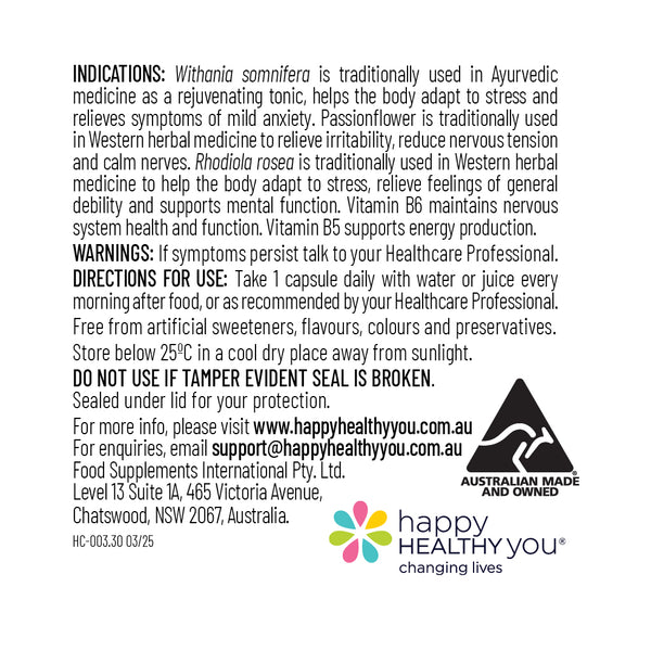 Happy Calm | Natural Anxiety & Sleep Supplements | Happy Healthy You