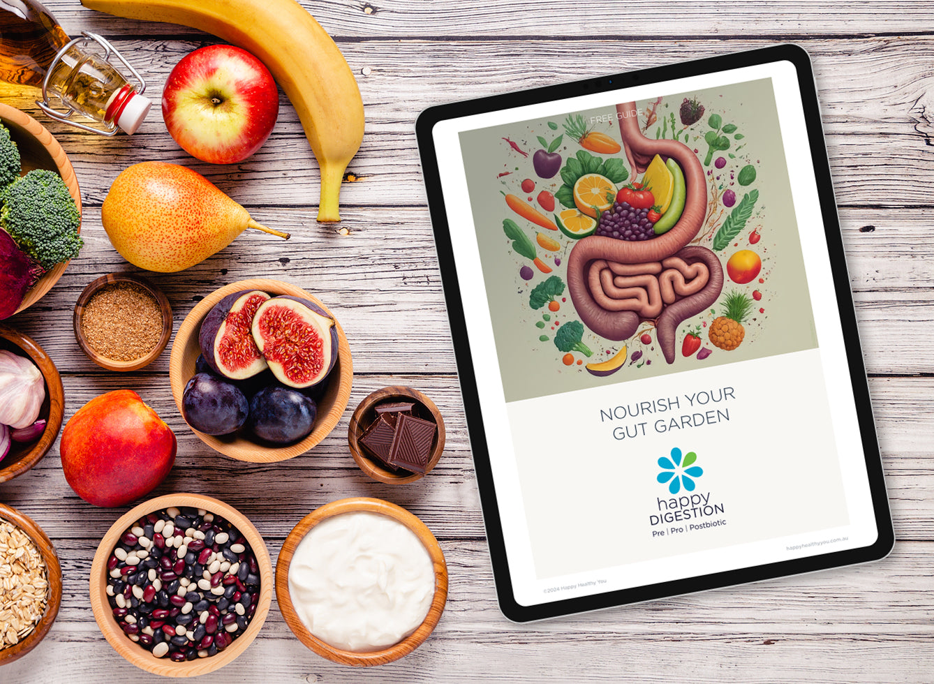 Happy Digestion Prebiotic Probiotic Supplements | HHY – Happy Healthy You